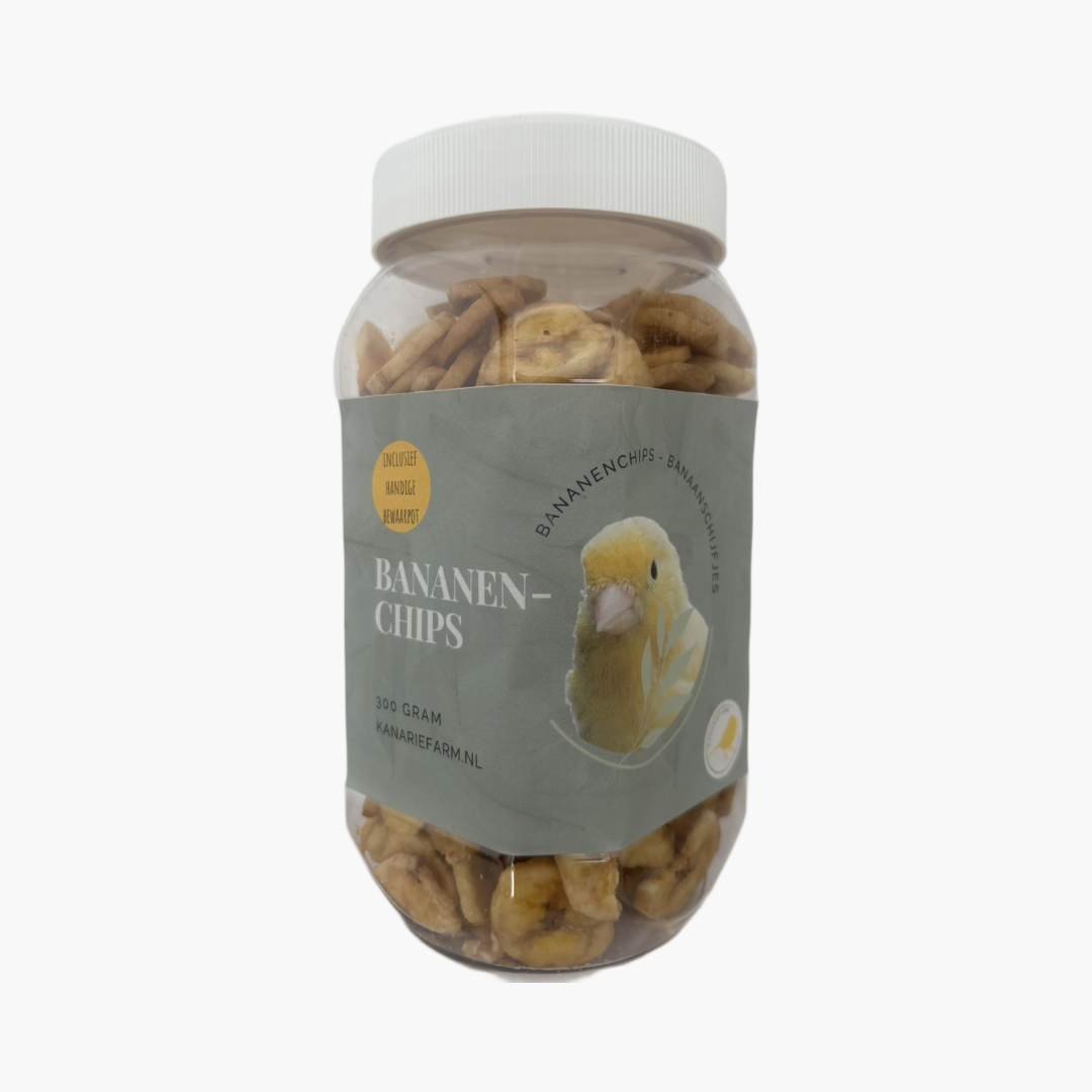 Kanariefarm Bananenchips - Banaanschijfjes - 300 Gram - Kanariefarm.nl